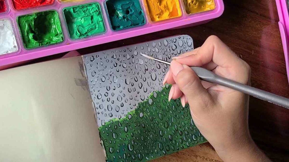 16 Easy Drawing Raindrops Turotials (Pencils, Oil Pastels, Acrylic, and ...