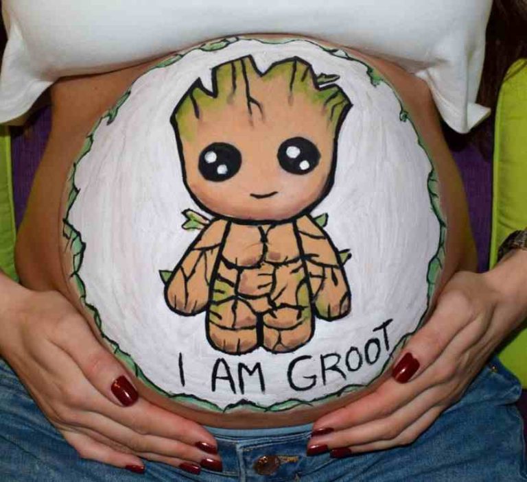 87 Adorable Pregnant Belly Painting Ideas for Boys and Girls | Acrylic ...