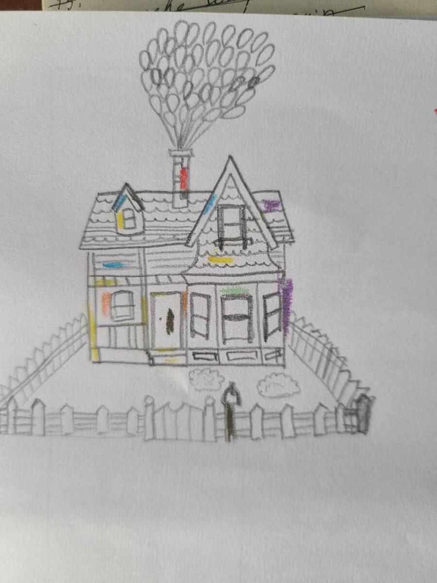 Easy Up House Drawing Step By Step [Detailed Tutorial] | Acrylic ...