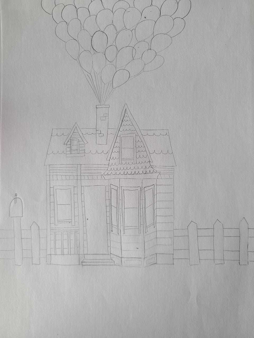 Easy Up House Drawing Step By Step [Detailed Tutorial] | Acrylic ...