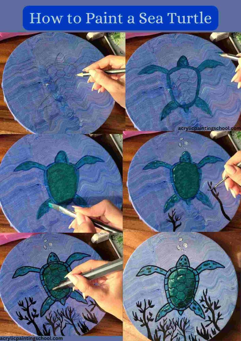 How to Paint Sea Turtles 15 Beautiful Tutorials (Acrylic, Watercolor ...