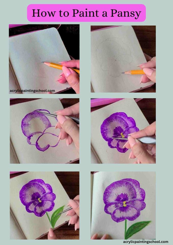 How To Paint a Pansy: 16 Beautiful Tutorials (Acrylic, Watercolor, etc ...