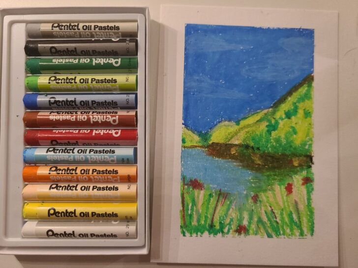Pentel Oil Pastels - Review For Cheap Travel Pastels | Acrylic Painting ...