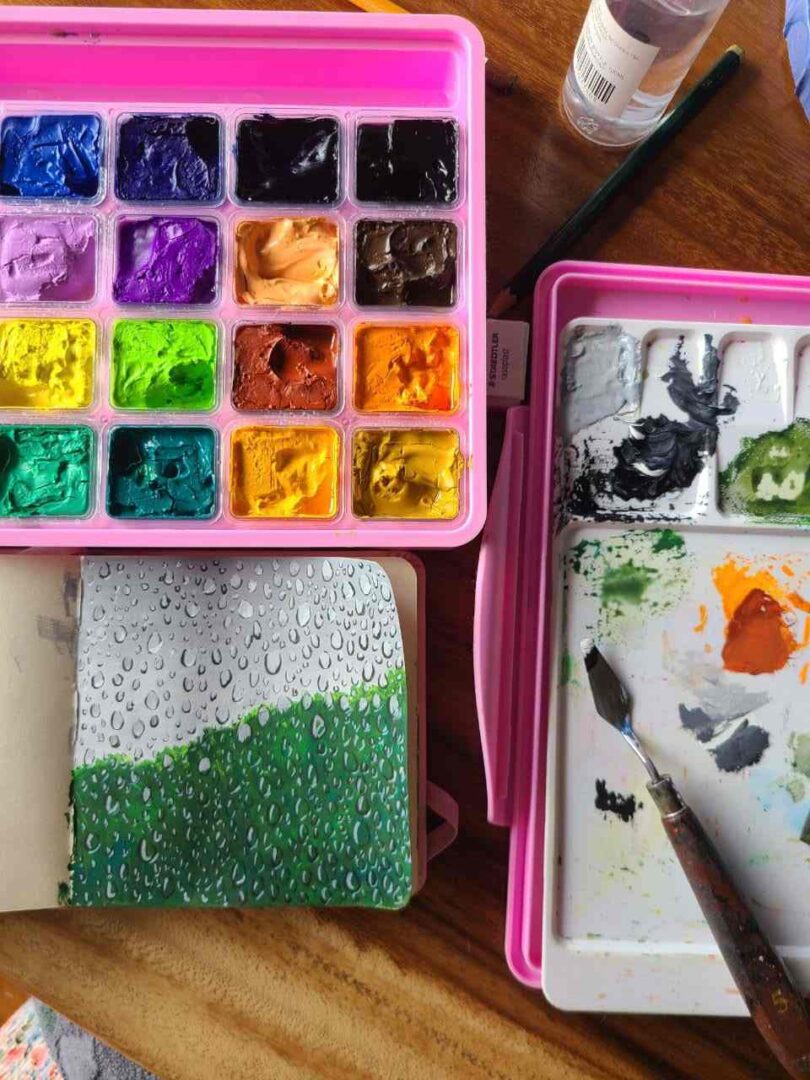 16 Easy Drawing Raindrops Turotials (Pencils, Oil Pastels, Acrylic, and ...