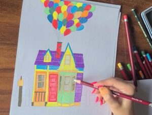 Easy Up House Drawing Step By Step [Detailed Tutorial] | Acrylic ...