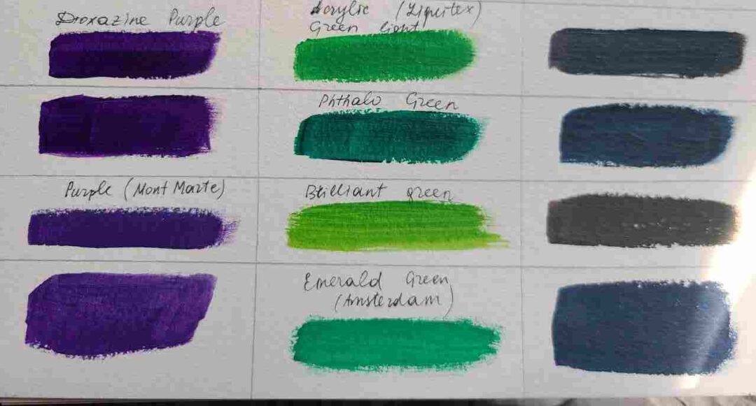 What Colors Do Green And Purple Make? Blue, Grey, or Brown? | Acrylic ...