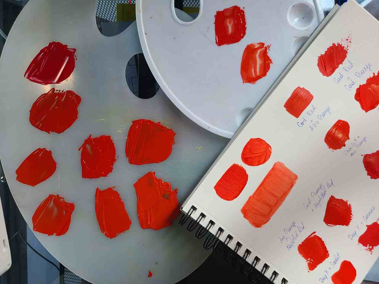 What Color Do Red And Orange Make? Real Mixing Swatches I Made ...