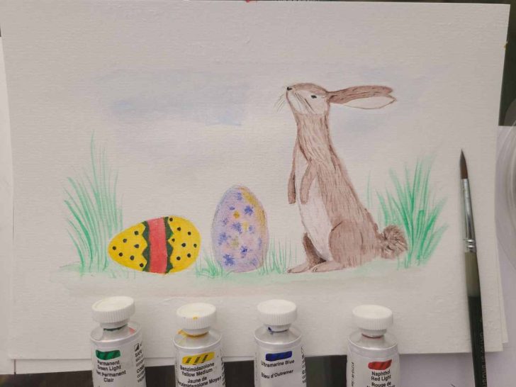 Easter Bunny Painting Tutorial Step By Step Acrylic Painting School