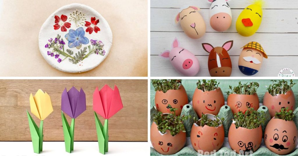 54 Easy Spring Crafts For Kids (From Babies To Elementary) | Acrylic ...