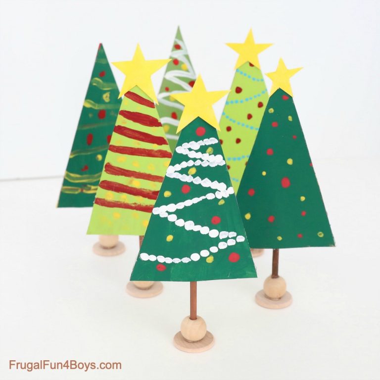20 Christmas Tree Crafts for Kids | Acrylic Painting School