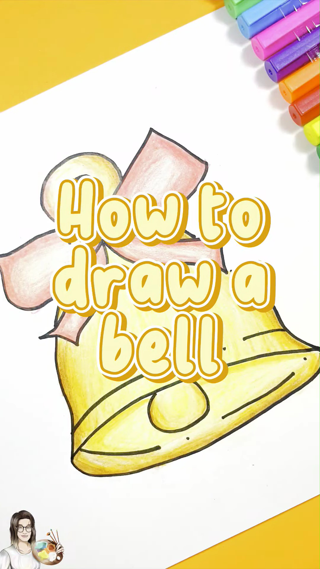 How to Draw A Christmas Bell | Acrylic Painting School
