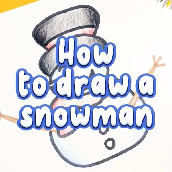 How To Draw A Snowman - Easy Tutorial | Acrylic Painting School