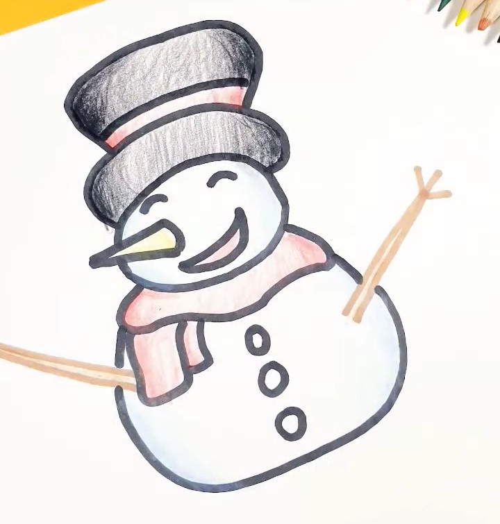 How To Draw A Snowman - Easy Tutorial | Acrylic Painting School