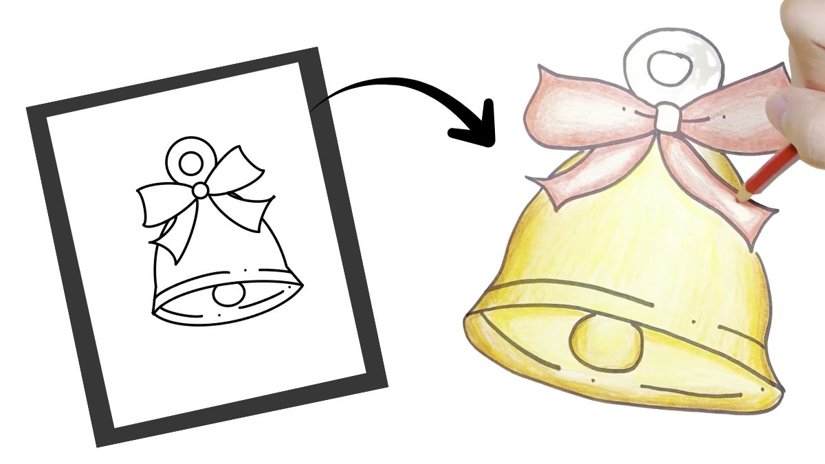 How to Draw A Christmas Bell | Acrylic Painting School