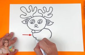 How To Draw A Reindeer - Printable + Video | Acrylic Painting School
