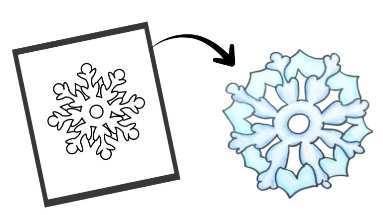 How To Draw A Snowflake - Easy Tutorial | Acrylic Painting School