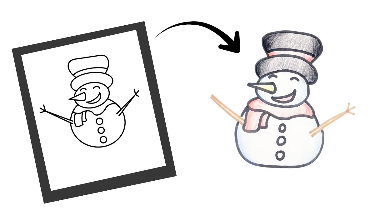How To Draw A Snowman - Easy Tutorial | Acrylic Painting School