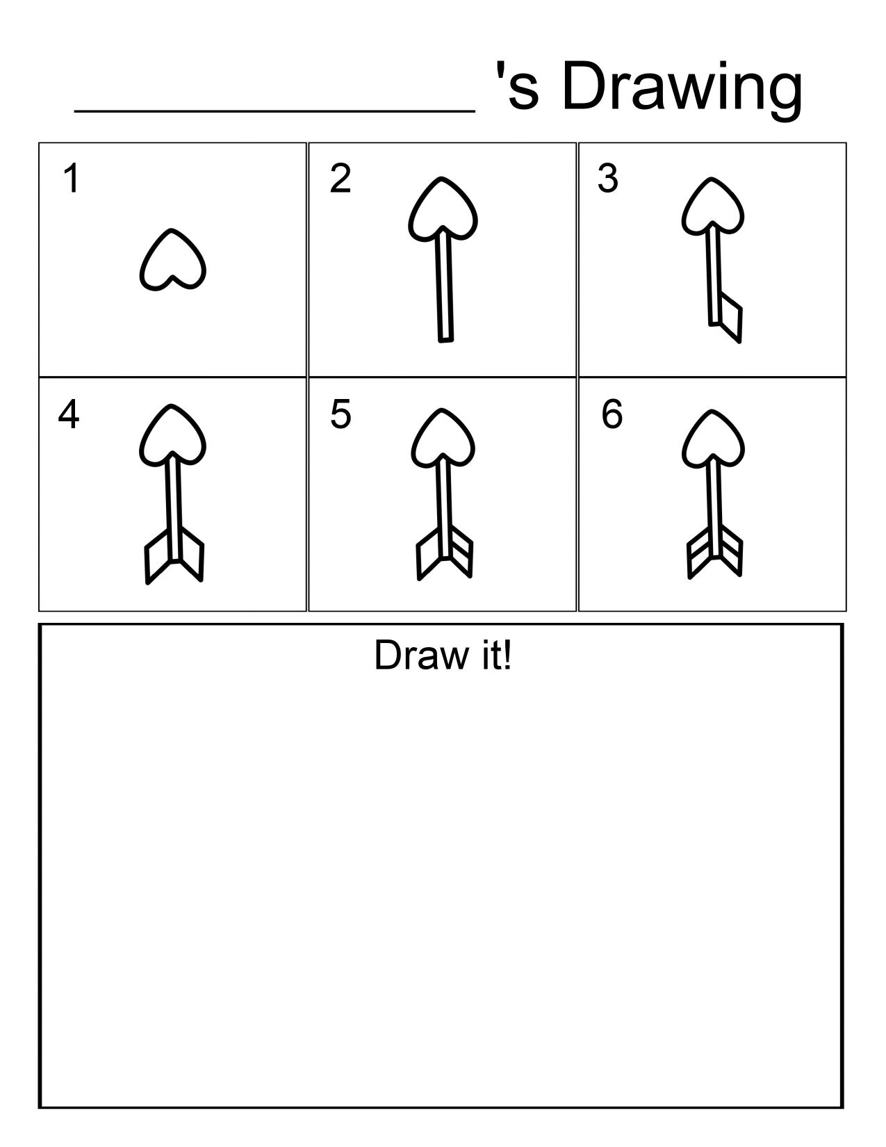 12 Valentine Directed Drawings For Kids (Free Download) | Acrylic ...