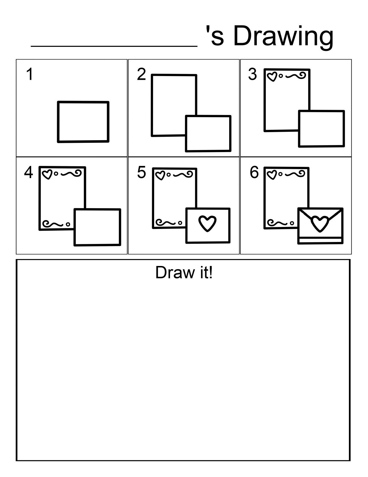 12 Valentine Directed Drawings For Kids (Free Download) | Acrylic ...