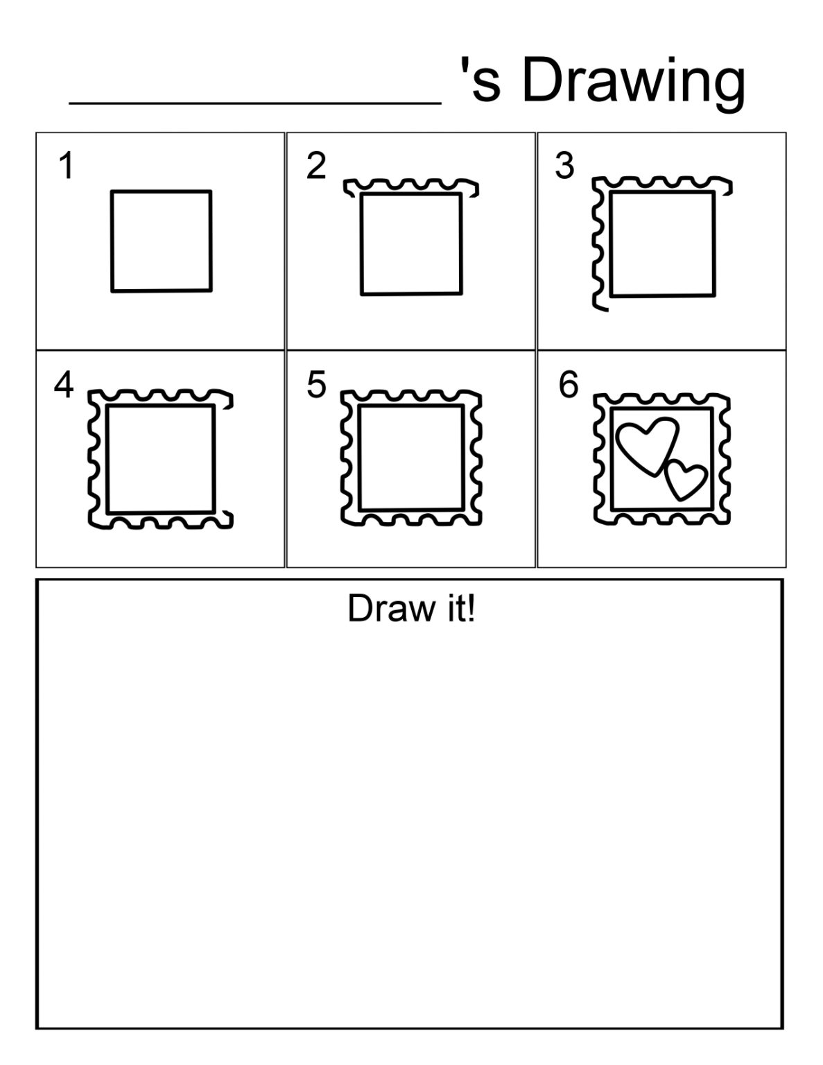 12 Valentine Directed Drawings For Kids (Free Download) | Acrylic ...
