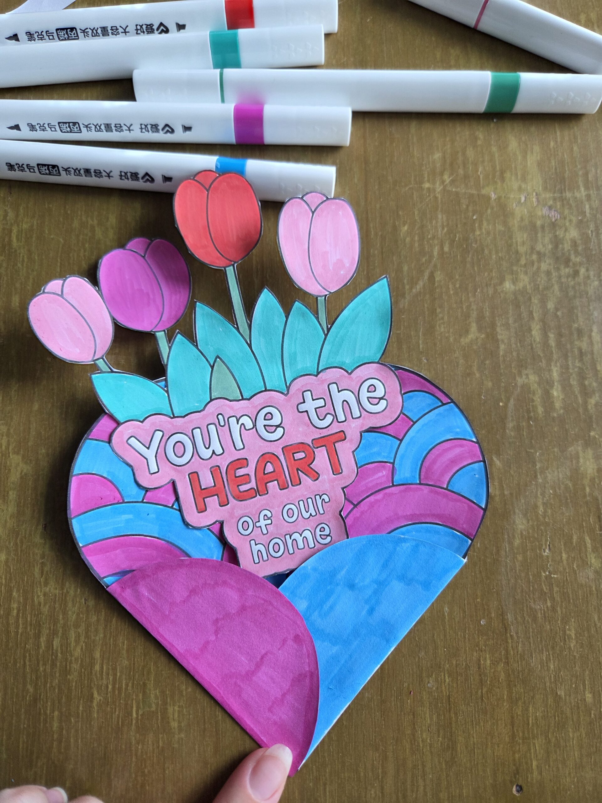 Mother's Day Heart Cards: 8 Printable Templates | Acrylic Painting School