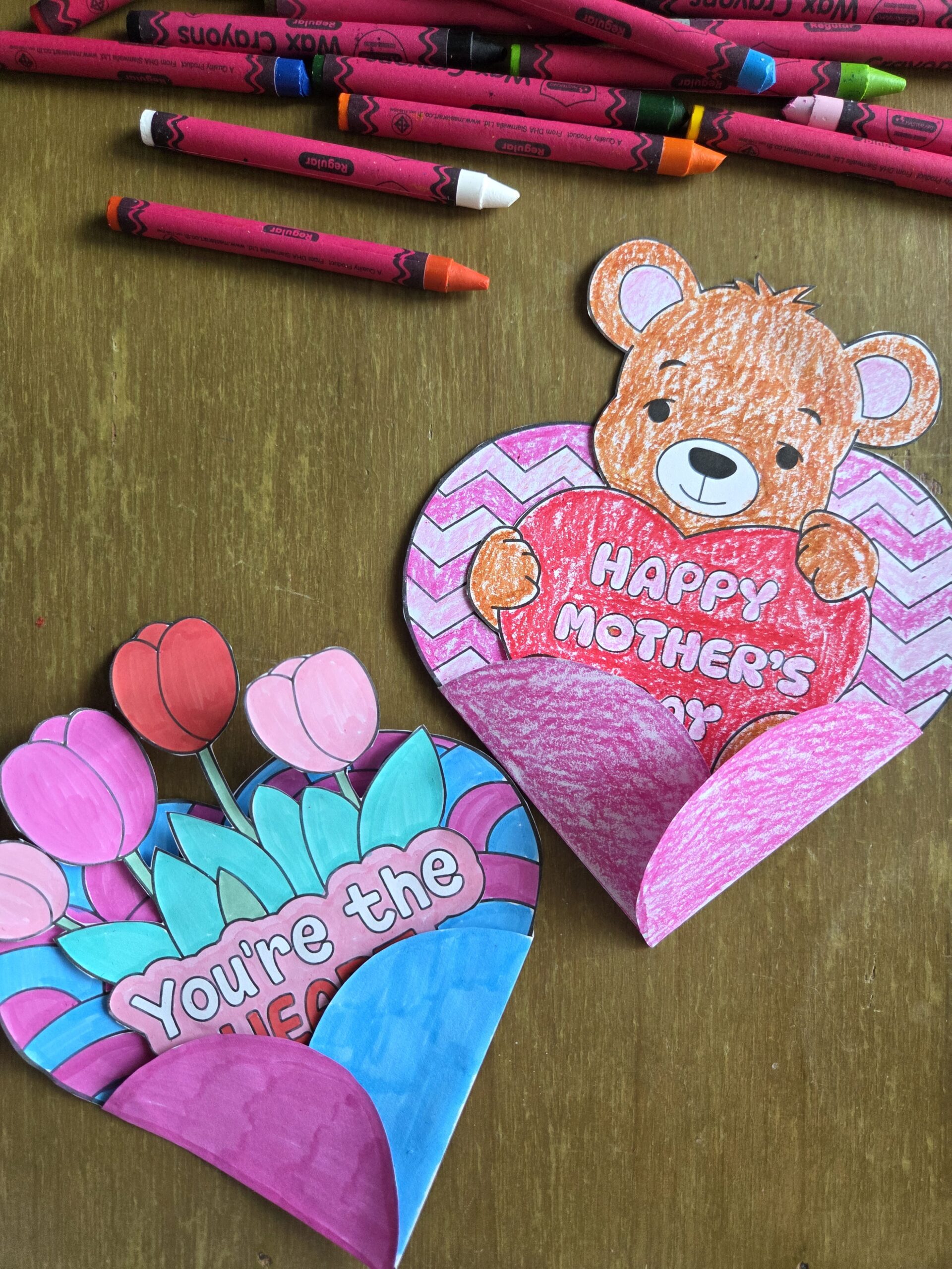 Mother's Day Heart Cards: 8 Printable Templates | Acrylic Painting School